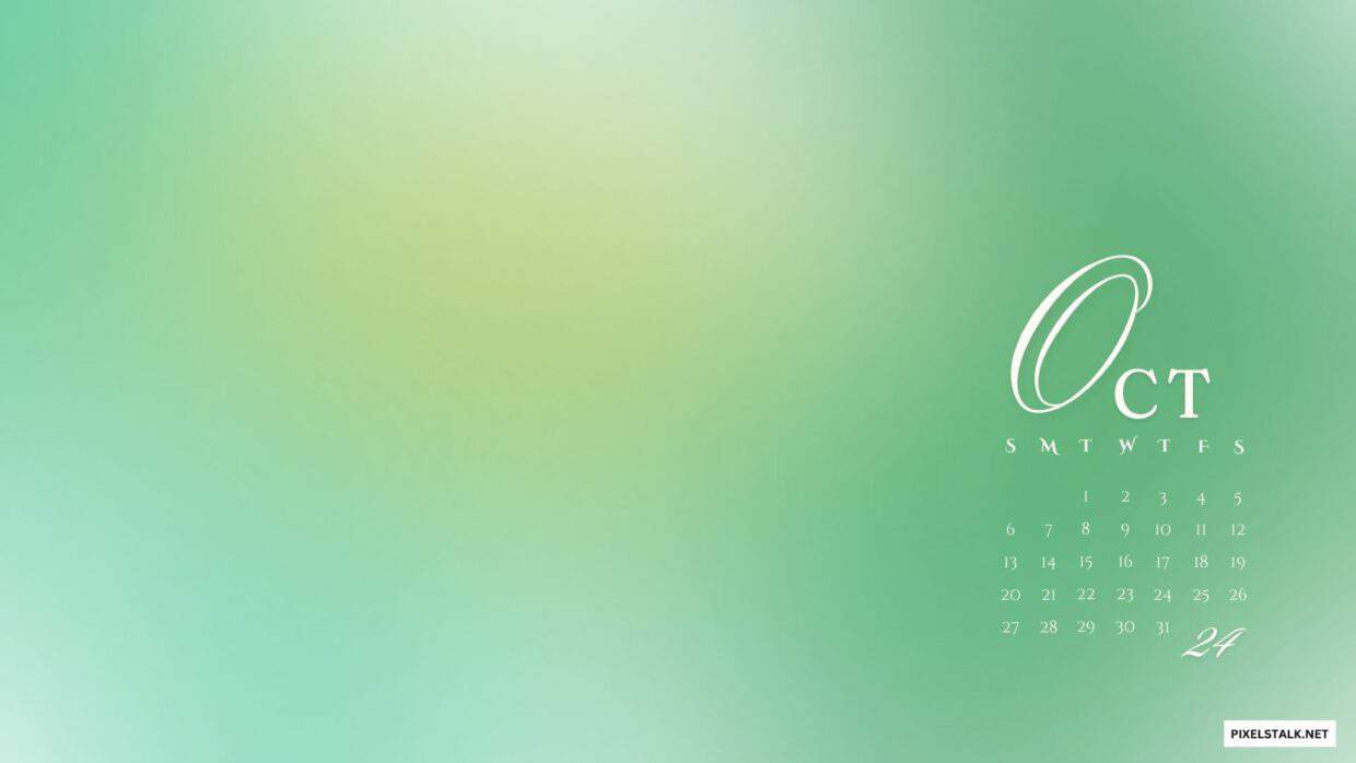 October 2024 Calendar Desktop Wallpapers - PixelsTalk