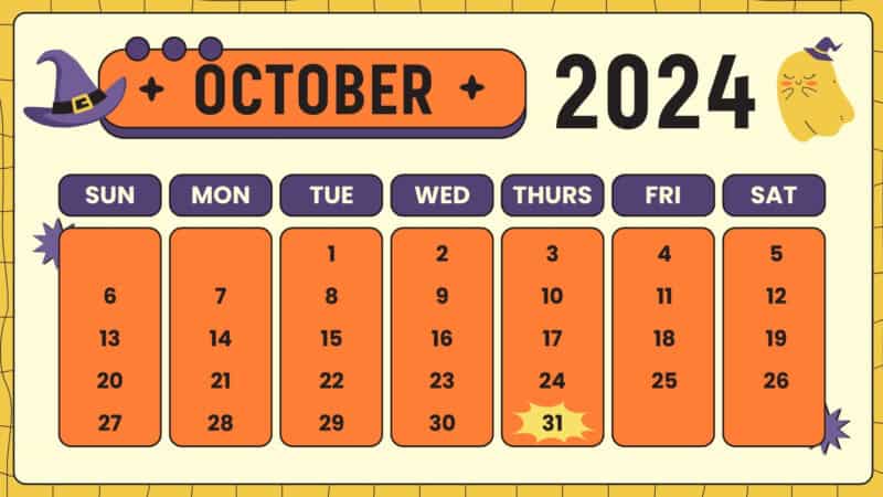 October 2024 Calendar Backgrounds - PixelsTalk