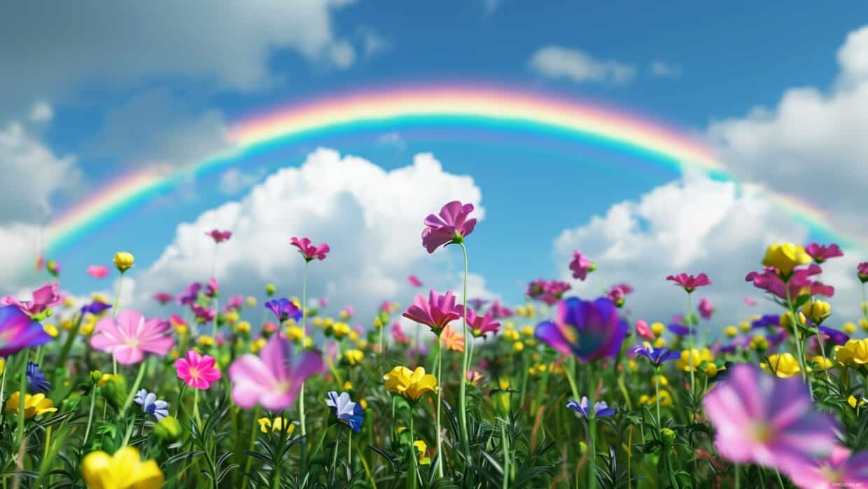 Rainbow Wallpaper 4K - PixelsTalk