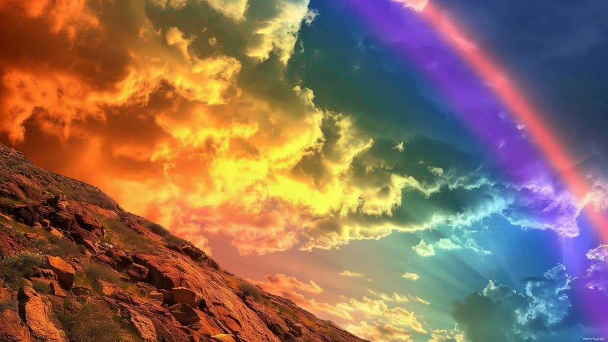 Rainbow Wallpaper 4K - PixelsTalk
