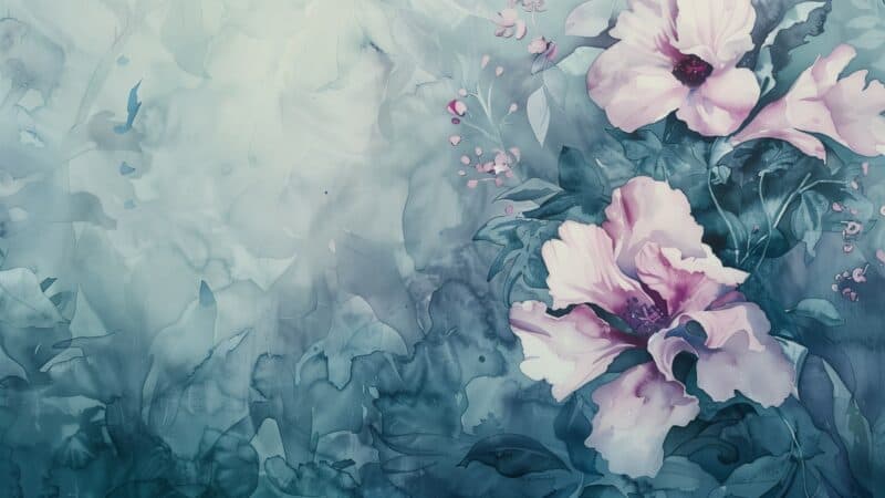 Flower Wallpaper Watercolor - PixelsTalk