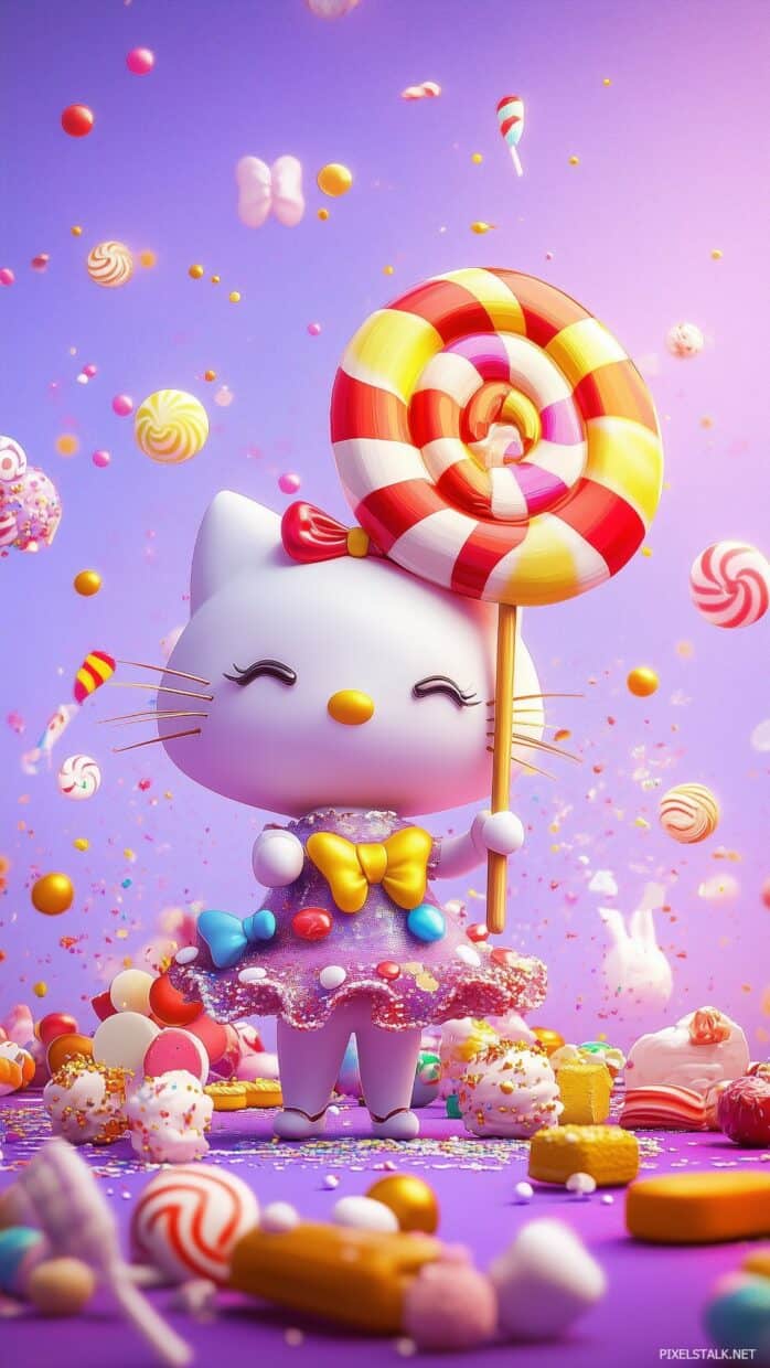 Purple Hello Kitty Wallpapers - PixelsTalk