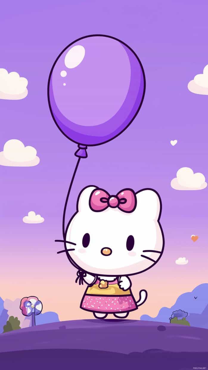 Purple Hello Kitty Wallpapers - PixelsTalk