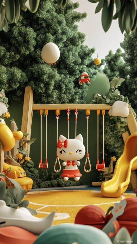 Hello Kitty Walllpaper 3D - PixelsTalk