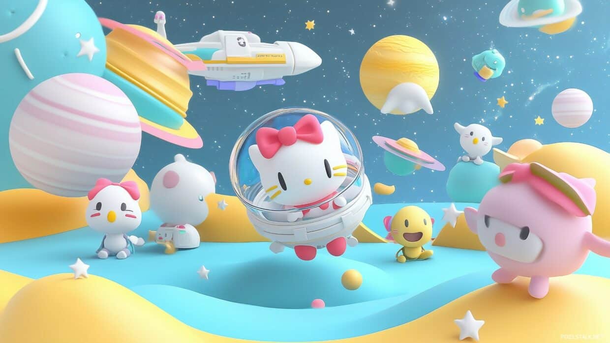 Hello Kitty Walllpaper 3D - PixelsTalk