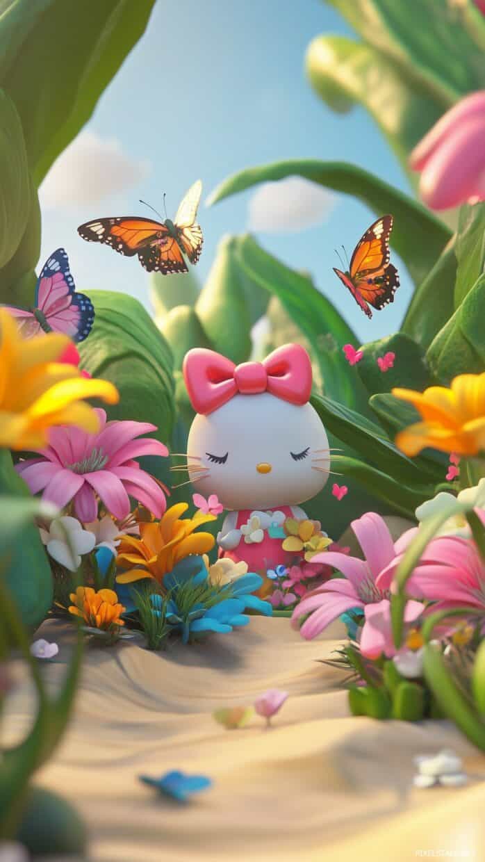 Hello Kitty Walllpaper 3D - PixelsTalk