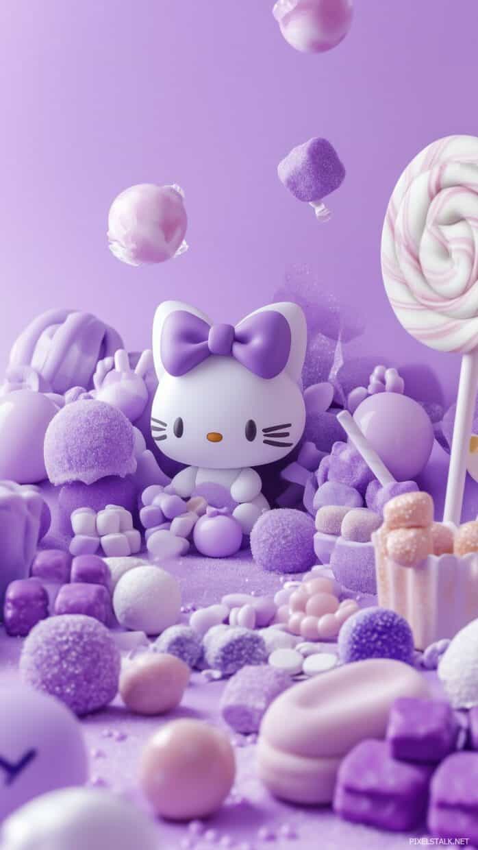 Purple Hello Kitty Wallpapers - PixelsTalk