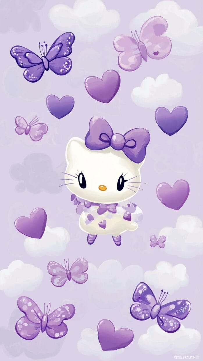 Purple Hello Kitty Wallpapers - PixelsTalk