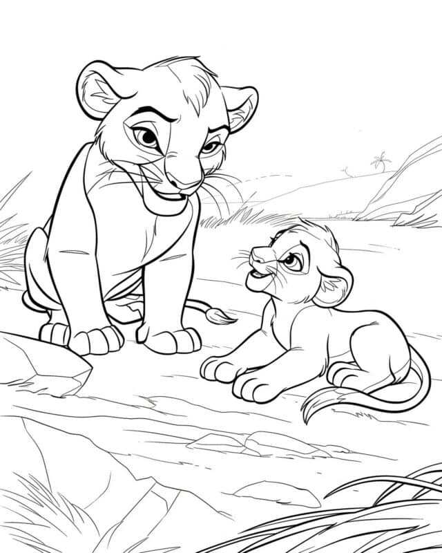 Simba Lion King coloring pages - PixelsTalk