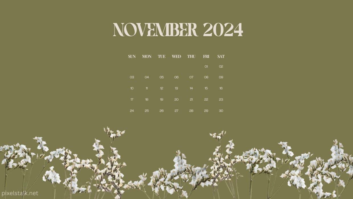November 2024 Calendar Desktop Wallpapers - PixelsTalk
