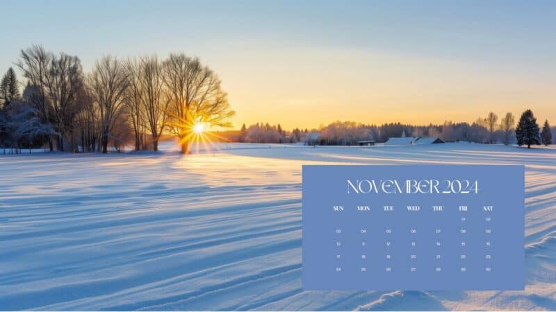 November 2024 Calendar Desktop Wallpapers - PixelsTalk
