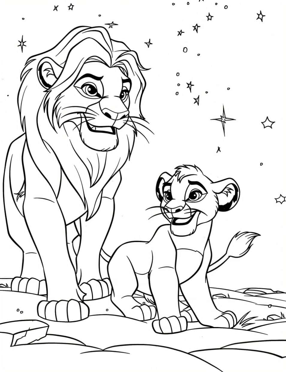 Simba Lion King Coloring Pages Pixelstalk
