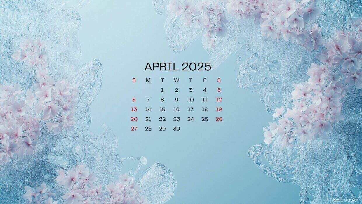 April 2025 Calendar Desktop Backgrounds - PixelsTalk