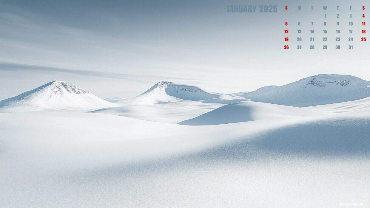 2025 January Calendar Desktop Wallpapers - PixelsTalk