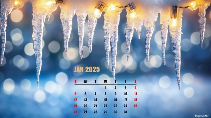 2025 January Calendar Desktop Wallpapers - PixelsTalk