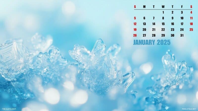 2025 January Calendar Desktop Wallpapers - PixelsTalk