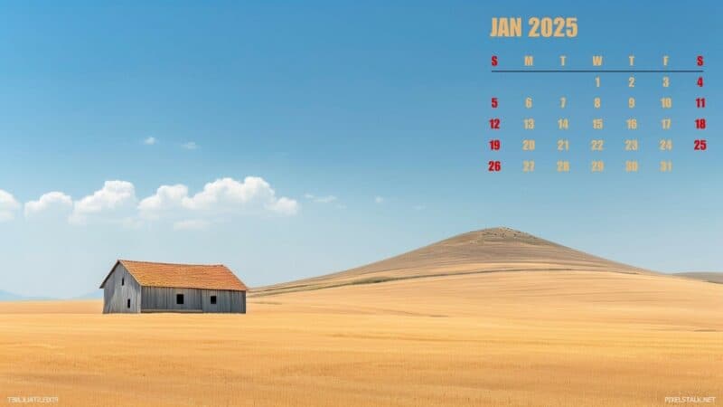 2025 January Calendar HD Wallpapers - PixelsTalk