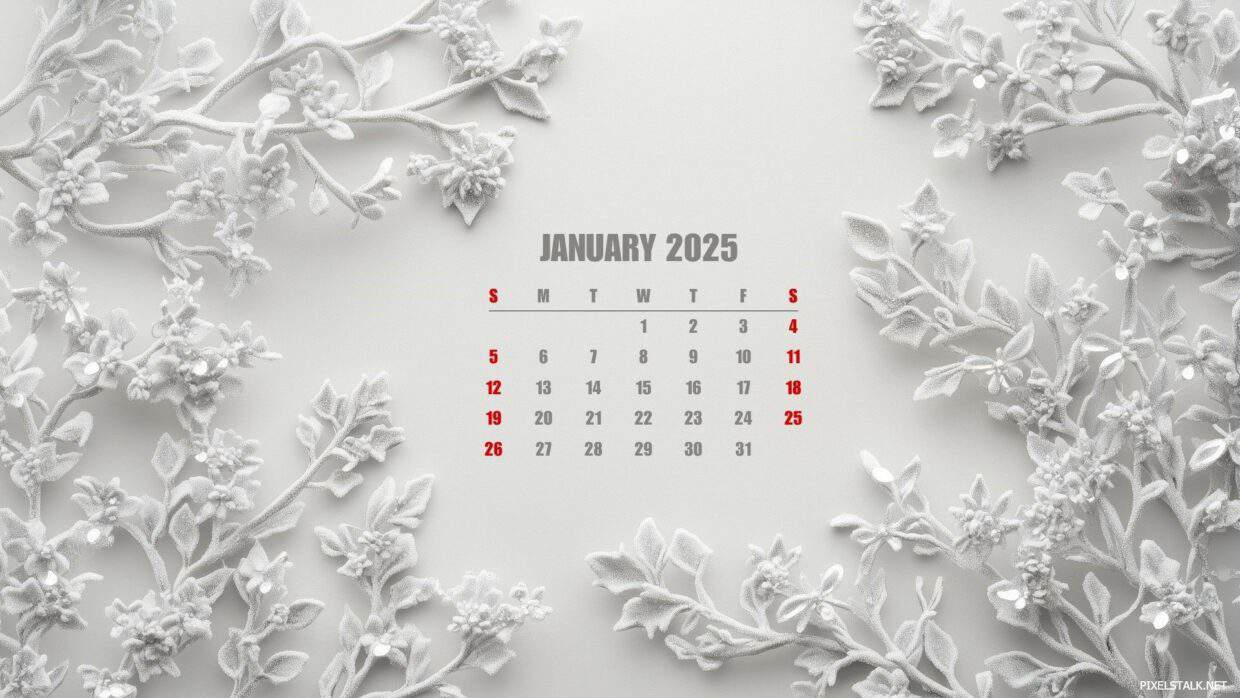 2025 January Calendar Desktop Wallpapers - PixelsTalk