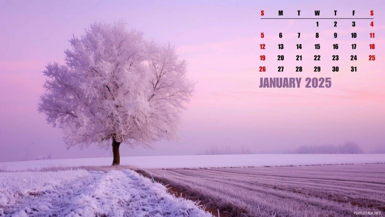 2025 January Calendar Desktop Wallpapers - PixelsTalk