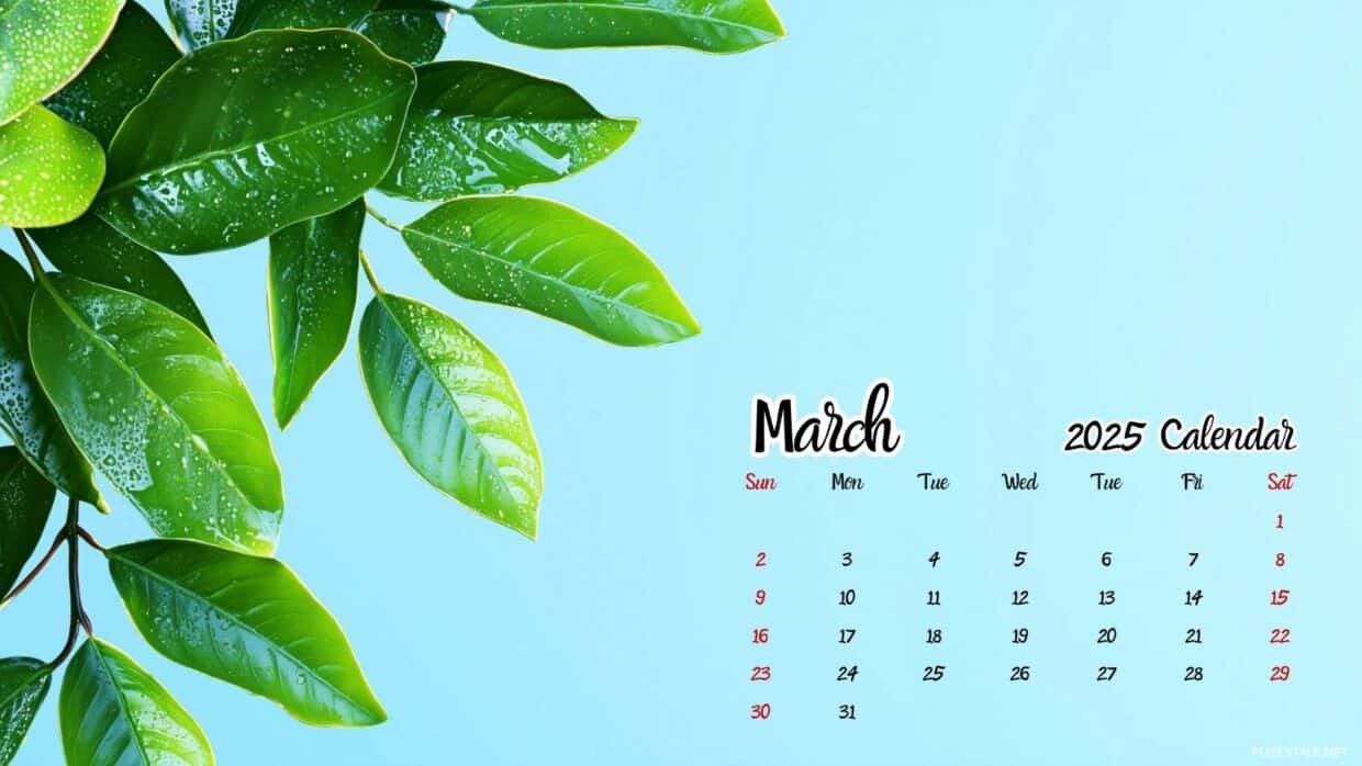 March 2025 Calendar Desktop Wallpapers - PixelsTalk