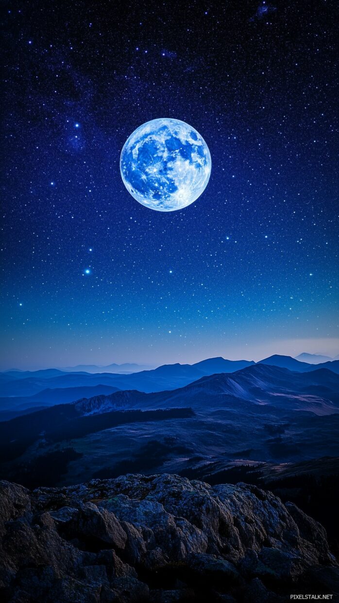 The blue moon HD Wallpapers - PixelsTalk