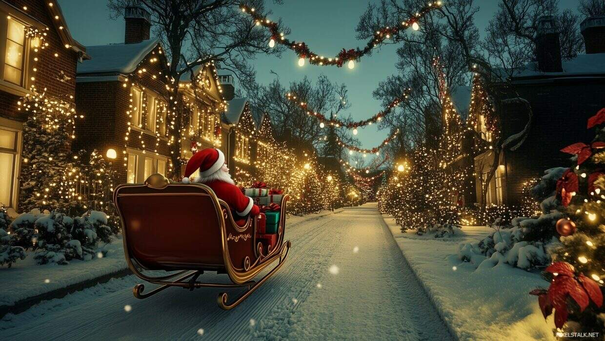 Retro Christmas Wallpapers - PixelsTalk