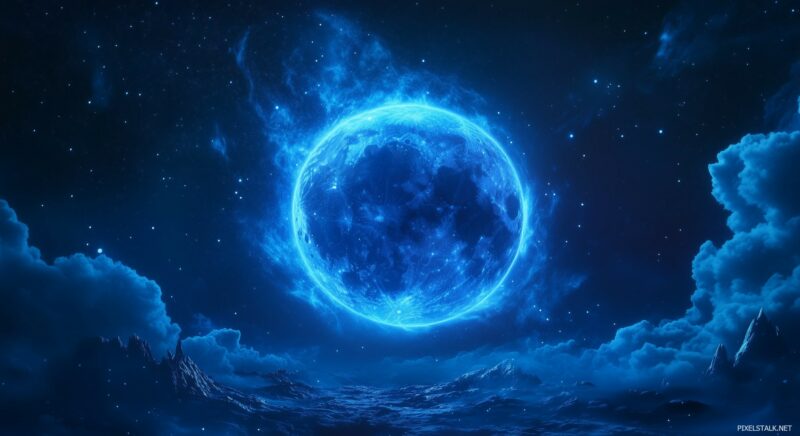 The blue moon HD Wallpapers - PixelsTalk