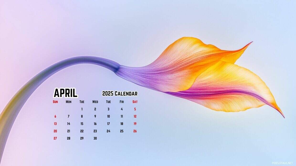 April 2025 Calendar Desktop Backgrounds - PixelsTalk