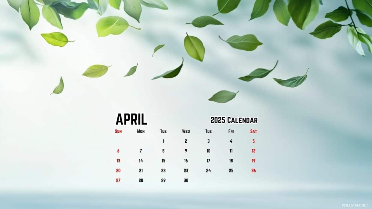 April 2025 Calendar Desktop Backgrounds - PixelsTalk