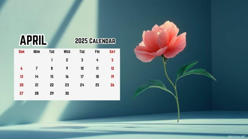 April 2025 Calendar Desktop Backgrounds - PixelsTalk