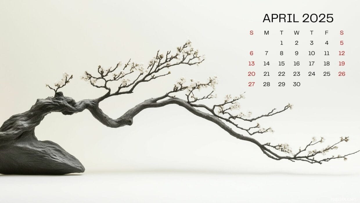 April 2025 Calendar Desktop Wallpapers - PixelsTalk