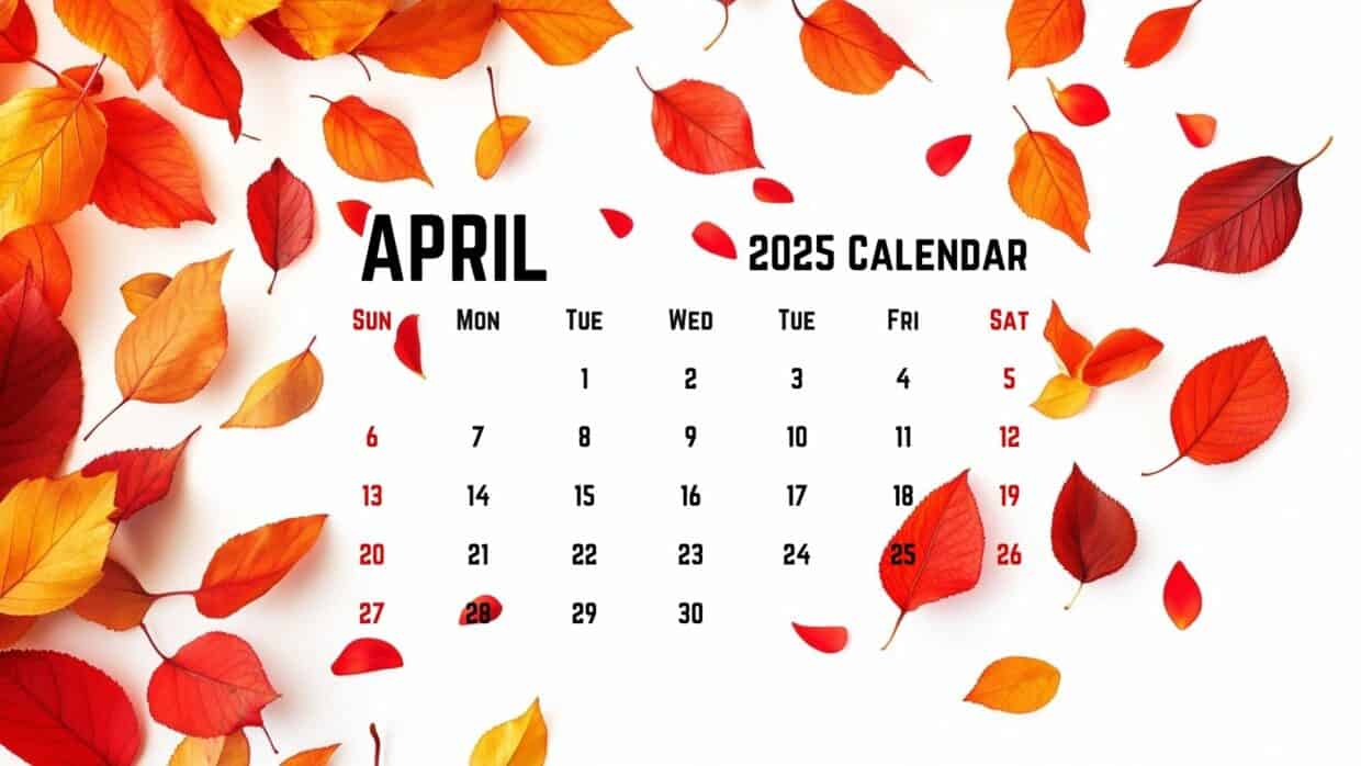 April 2025 Calendar Desktop Wallpapers - PixelsTalk