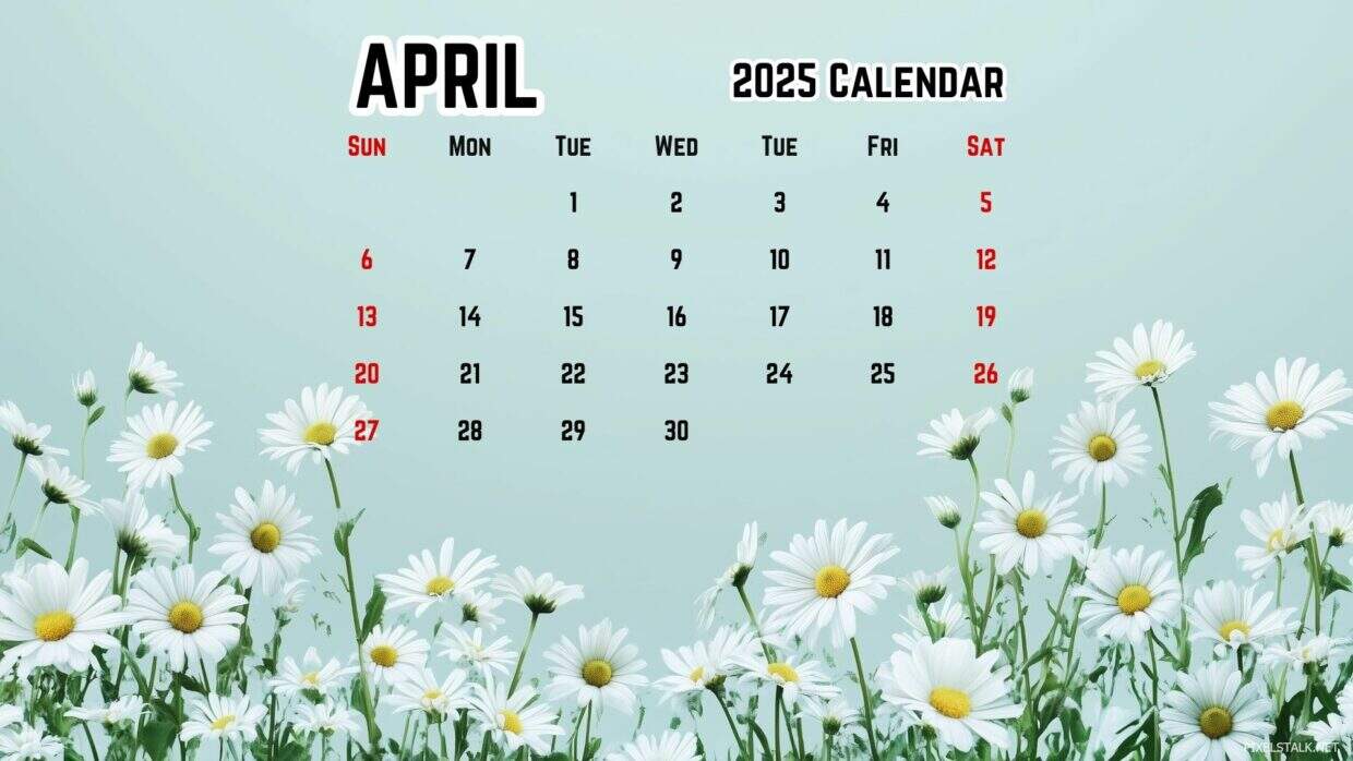 April 2025 Calendar Desktop Wallpapers - PixelsTalk