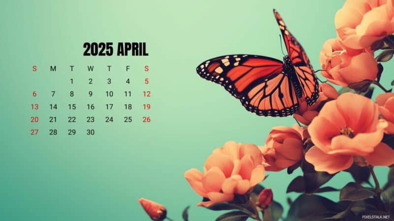 April 2025 Calendar HD Wallpapers - PixelsTalk