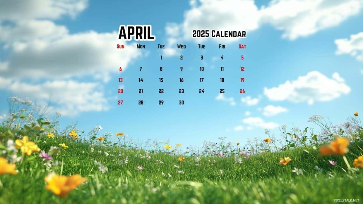 April 2025 Calendar HD Wallpapers - PixelsTalk