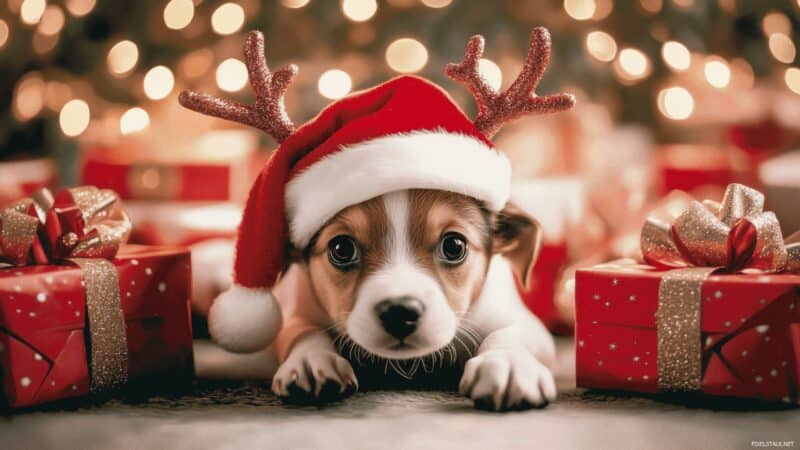 Christmas Dog Wallpapers - PixelsTalk