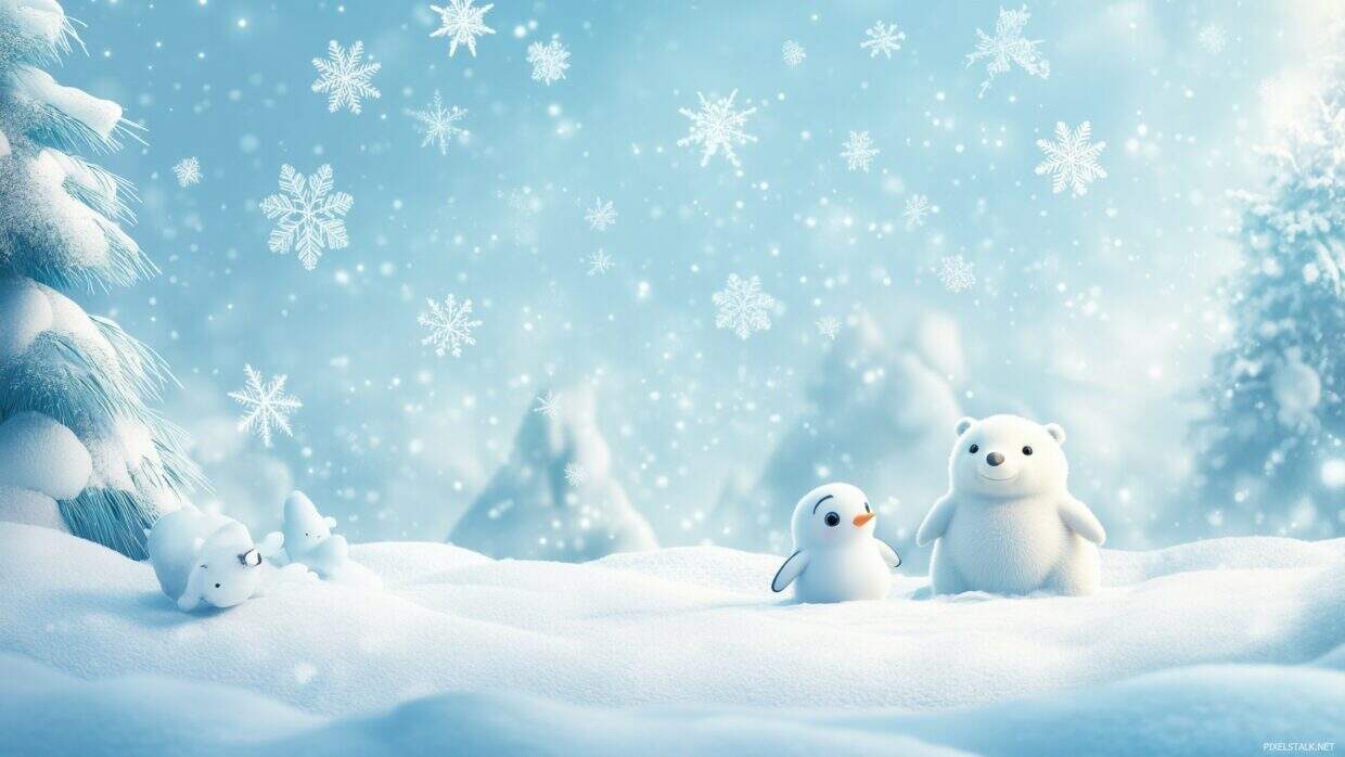 Cute Winter Desktop Wallpapers - PixelsTalk