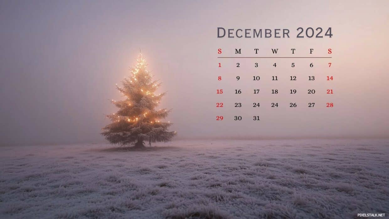 December 2024 Calendar Desktop Wallpapers - PixelsTalk