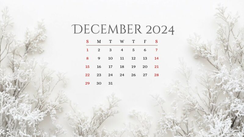 December 2024 Calendar Desktop Wallpapers - PixelsTalk