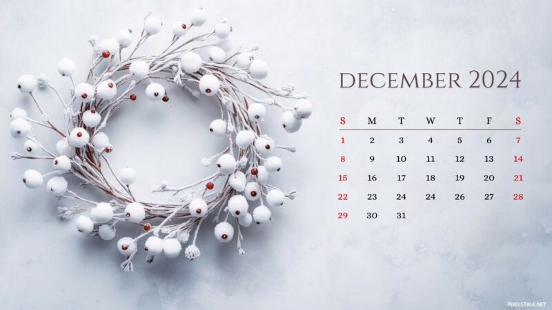 December 2024 Calendar Desktop Wallpapers - PixelsTalk