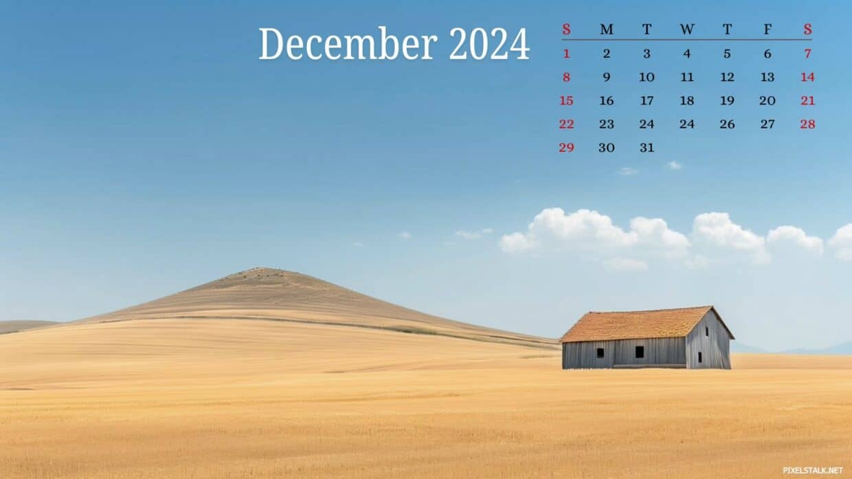 December 2024 Calendar Desktop Wallpapers - PixelsTalk