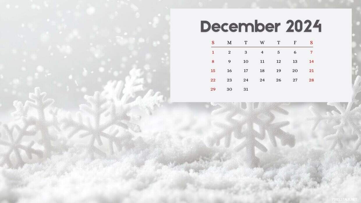 December 2024 Calendar Desktop Wallpapers - PixelsTalk