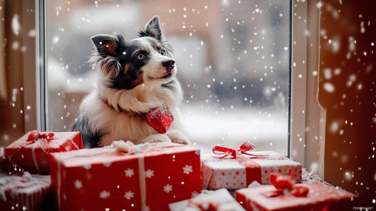 Christmas Dog Wallpapers - PixelsTalk