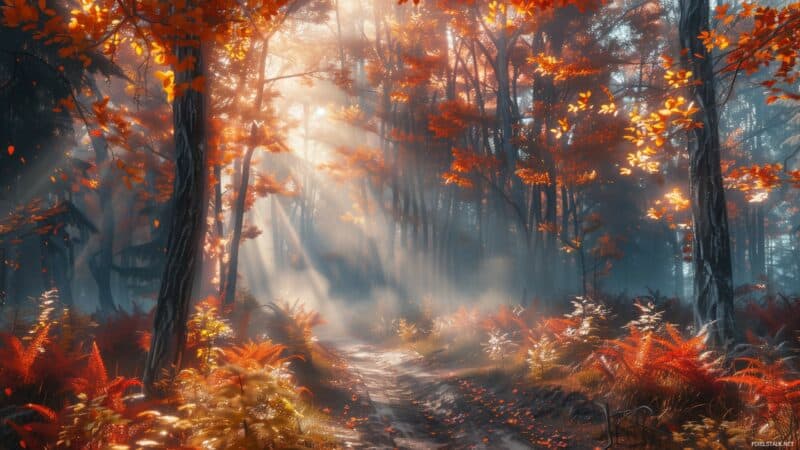 Fall Sunset Wallpaper HD - PixelsTalk