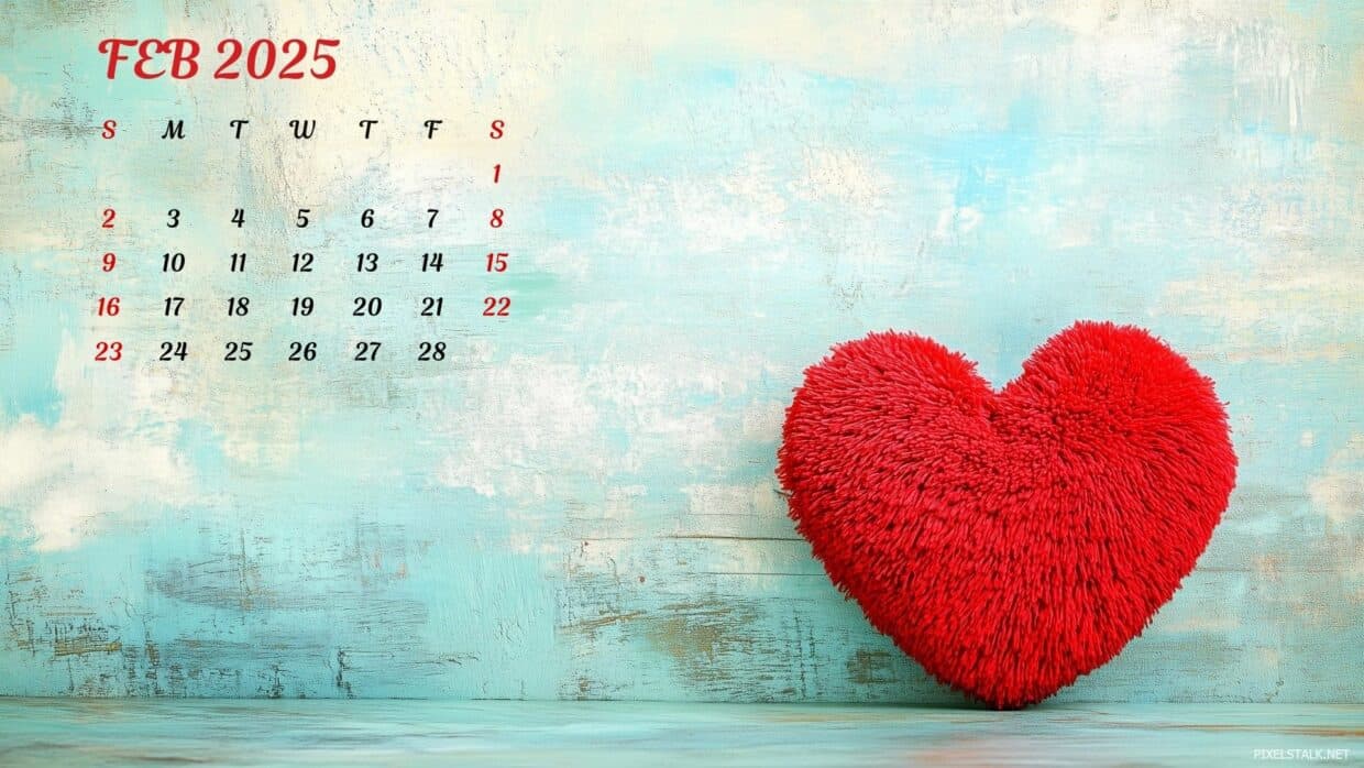 February 2025 Calendar Desktop Backgrounds - PixelsTalk