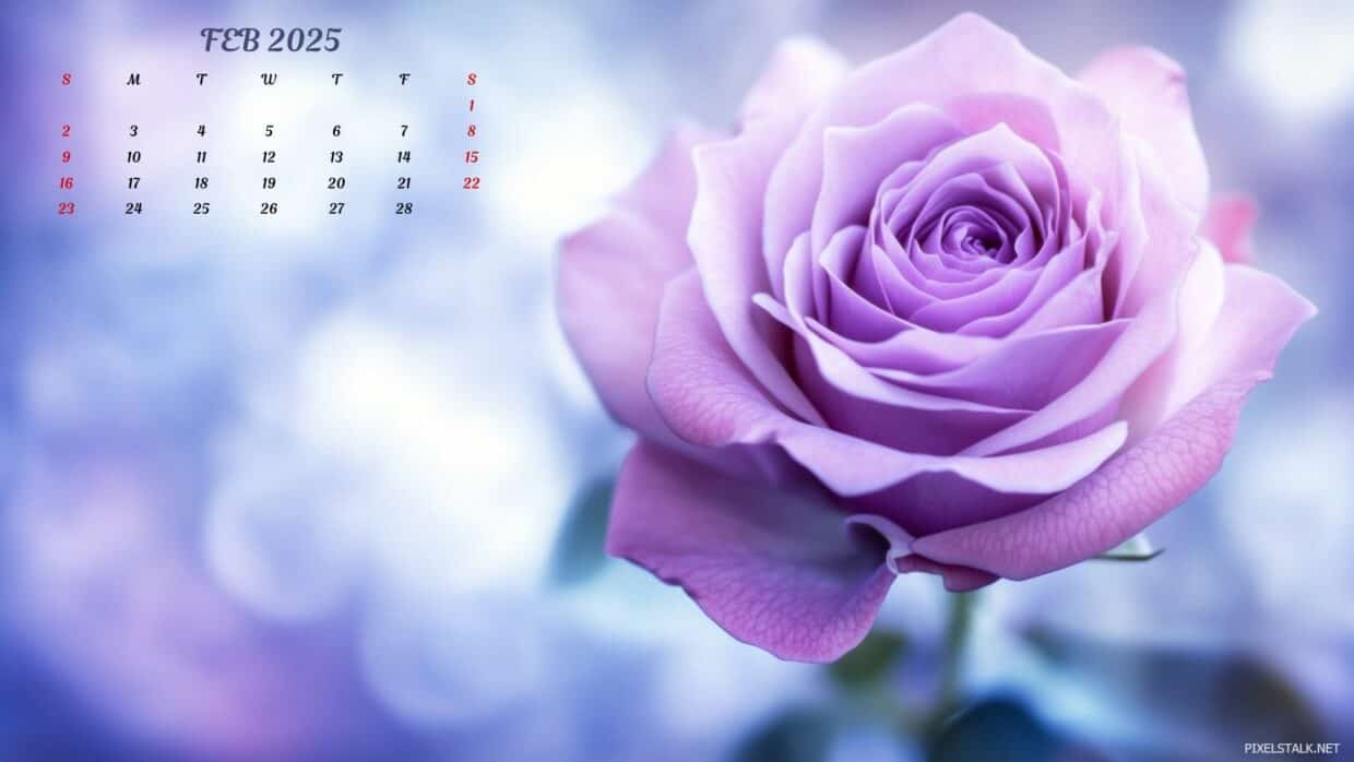 February 2025 Calendar Desktop Wallpapers - PixelsTalk