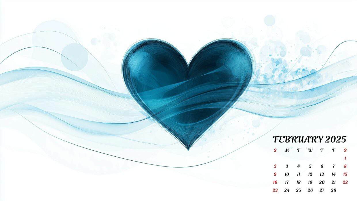February 2025 Calendar Desktop Wallpapers - PixelsTalk