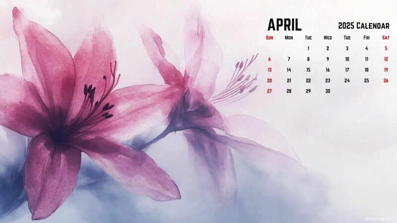 April 2025 Calendar Desktop Backgrounds - PixelsTalk