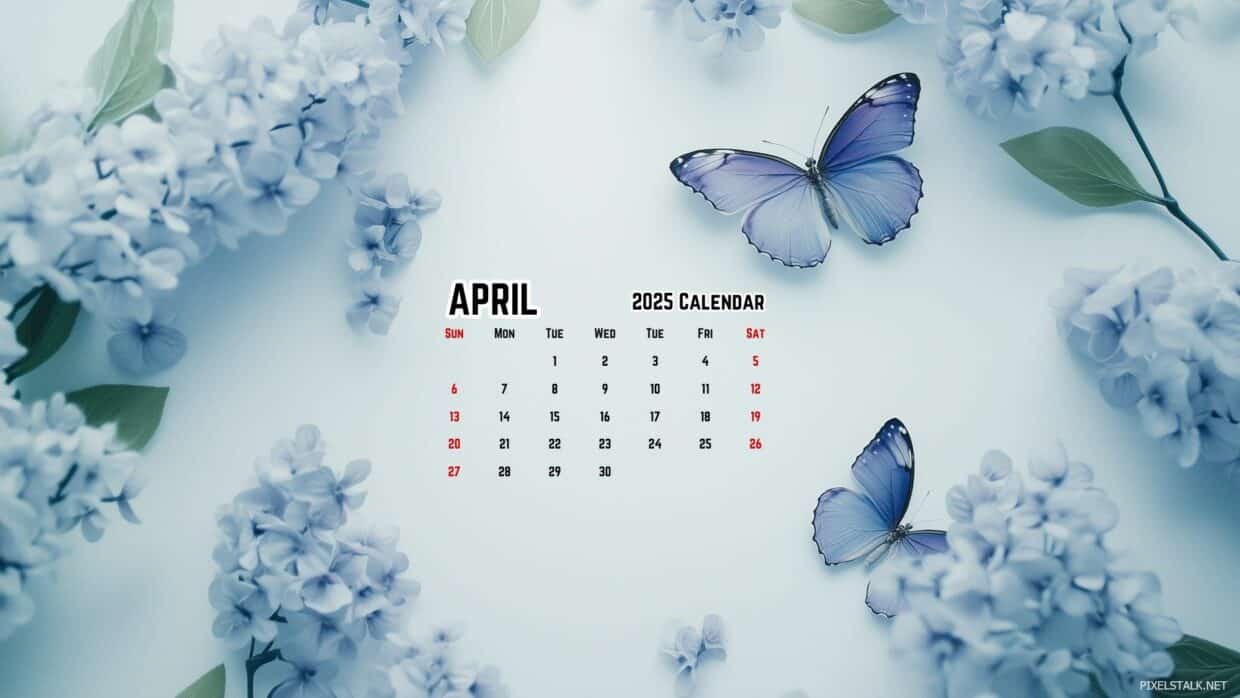 April 2025 Calendar Desktop Backgrounds - PixelsTalk