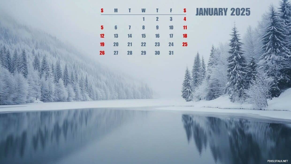 2025 January Calendar Desktop Backgrounds - PixelsTalk
